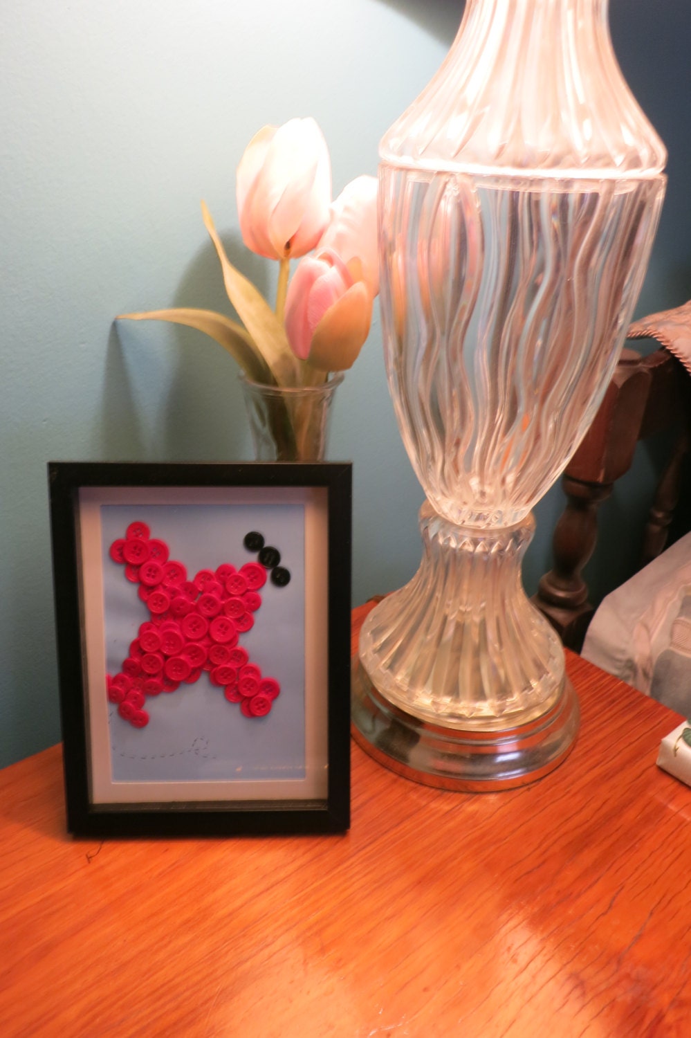 Baby Red Plane Button Art 5x7 by QuigleyArts on Etsy