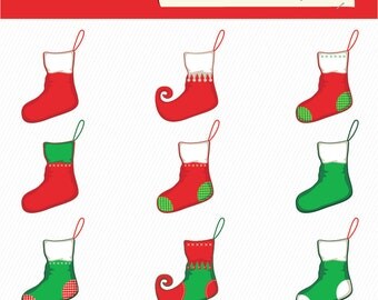 Stocking clipart | Etsy
