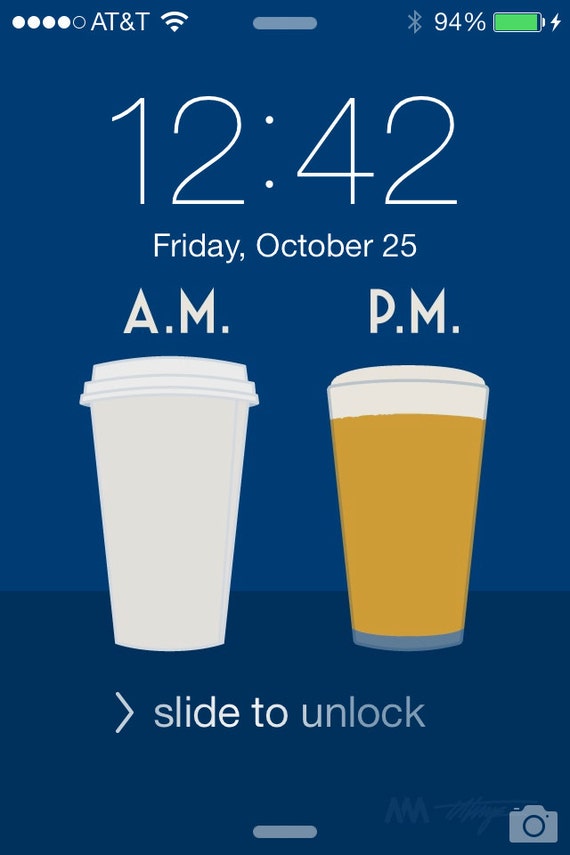 Items similar to A.M. P.M. iPhone 4 & 4S Wallpaper — Digital Download ...