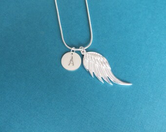 Angel Wing Memorial Necklace, Angel Wing Necklace, Miscarriage ...