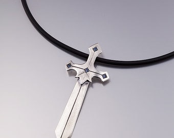 Sword cross necklace | Etsy