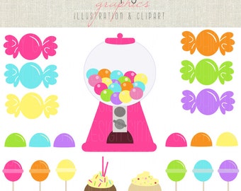 Popular items for candy clip art on Etsy