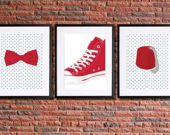 A Red Doctor Who Inspired Art | Set of 3 - 8x10 Instant Download ...