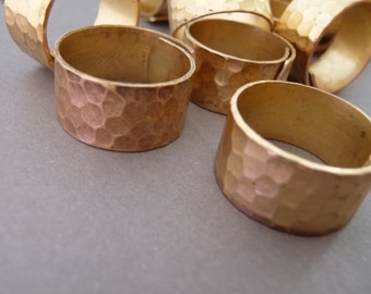 Brass Bangle with Ridge Setting for Resin or Clay