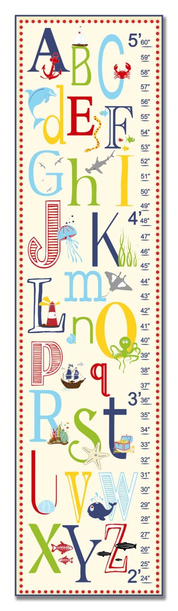 Children's Growth Chart / Ruler / Wall Art for Kids