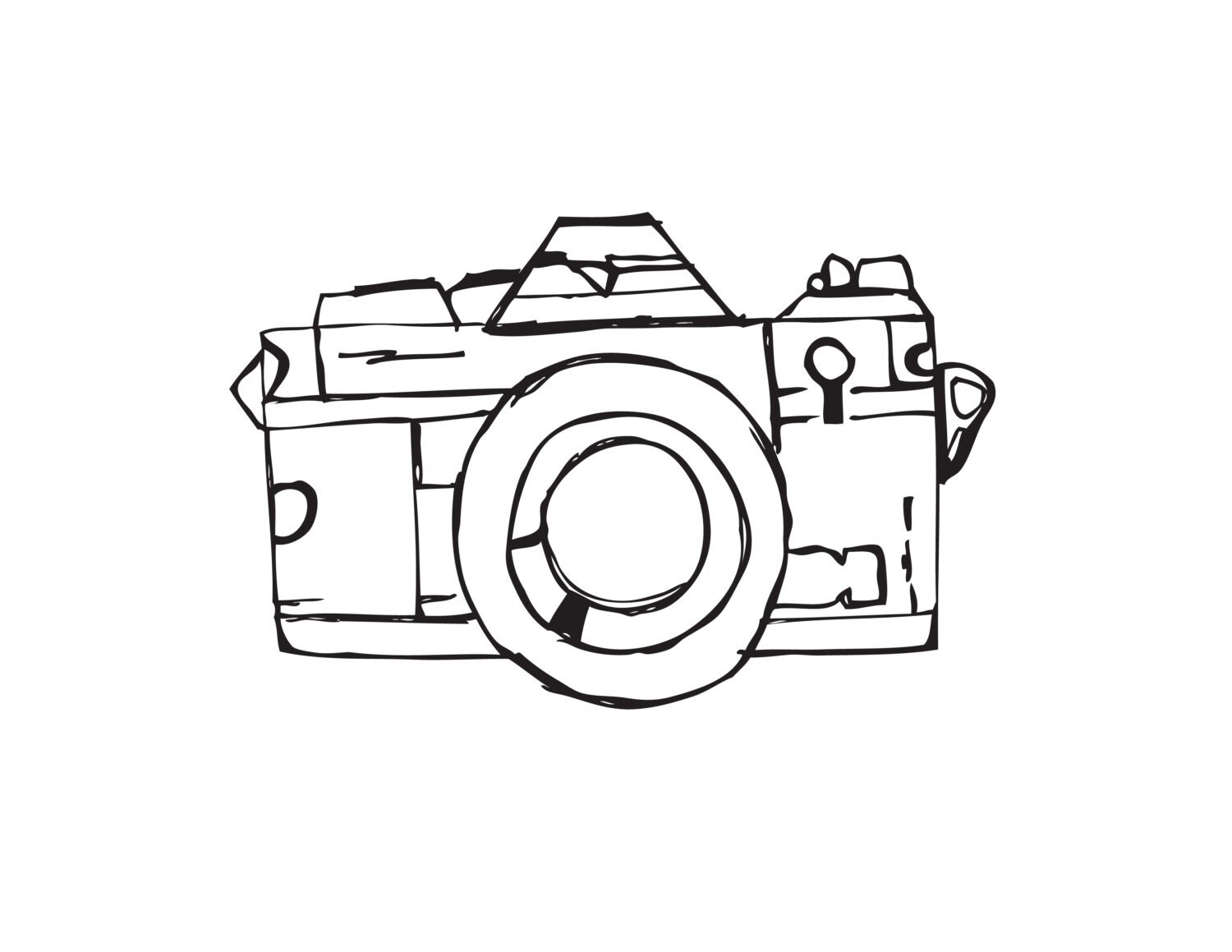 Illustrated Camera Print 8.5x11 Digital Download