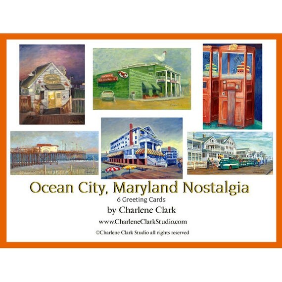 OCEAN CITY Md NOSTALGIA note cards