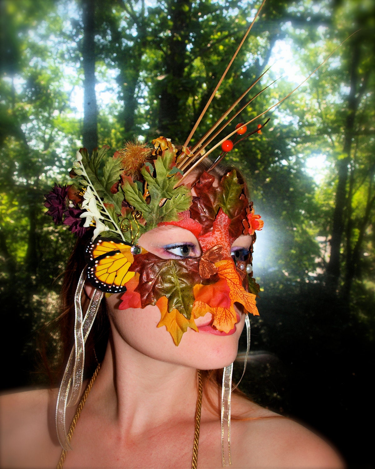 Fairy Mabon Autumn Mask Halloween
