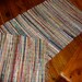 Old Fashioned Multi Color Hit and Miss Rag Rug