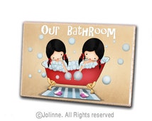 Popular items for girls bathroom sign on Etsy