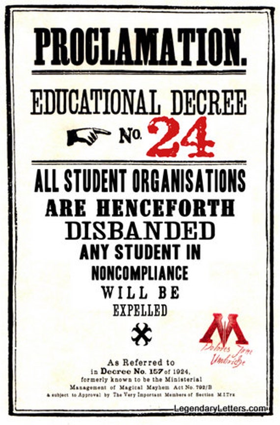 Educational Decree Wizarding Proclamation 24 Student Educational Decree Wizarding Proclamation 24 Student