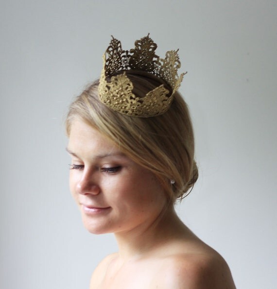 Gold Princess Crown fairy tale royalty birthday crown