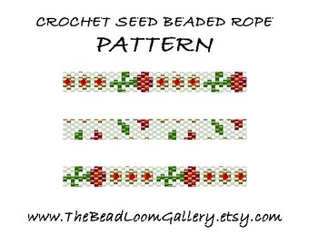 Bead Crochet Rope PATTERN PDF File Tutorial by thebeadloomgallery