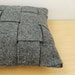 Woven Grey Felt Cushion Cover Lumbar Decorative Pillow