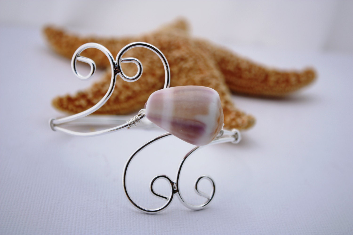 Silver Shell Bangle Hawaii Jewelry Hawaiian Jewelry Beach