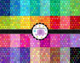 Geometric Digital Paper // Hexagon and Triangle Printable
