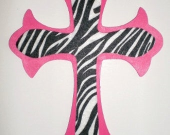 Popular items for zebra print cross on Etsy