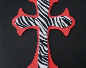 Popular items for zebra print cross on Etsy