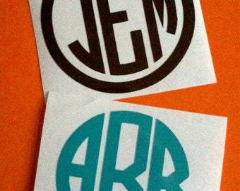 Split Anchor Vinyl Monogram Decal . . . by Crocadoodles on Etsy