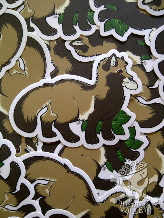 Tanuki Sticker by AmethystValley on Etsy