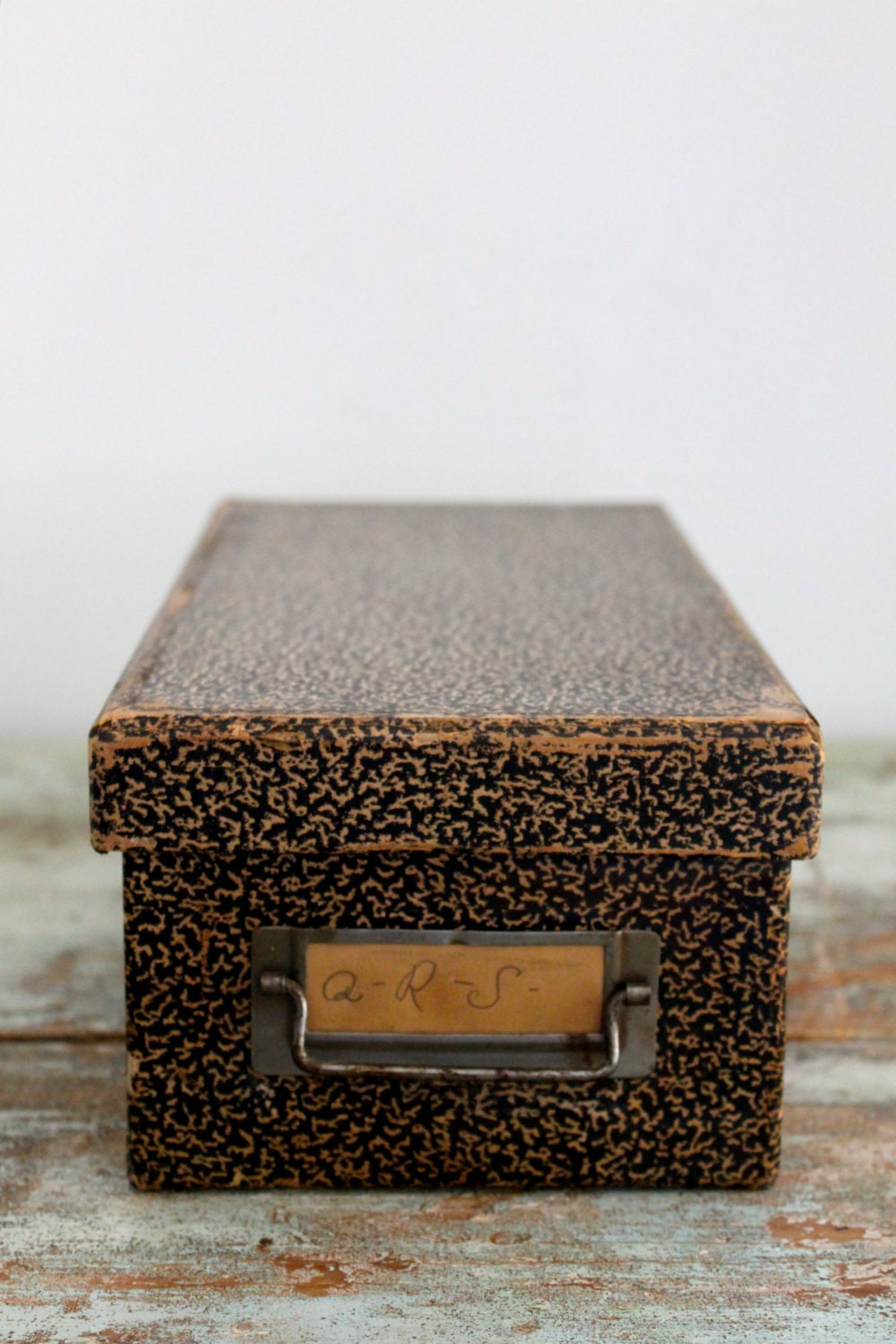 Vintage Index card holderRecipe File Box – Index Card Catalog – Vintage ...