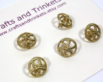 Popular items for small gold buttons on Etsy
