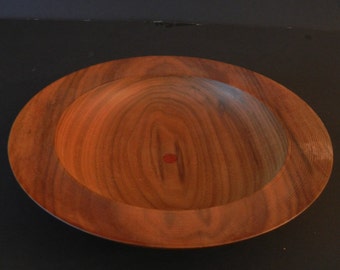 Vintage Walnut Bowl signed by Carver Beautiful Grain and Patina Fruit ...