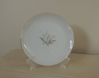 TEN (10) Vintage Golden Rhapsody Dessert Plates 1950s Gray and Gold ...