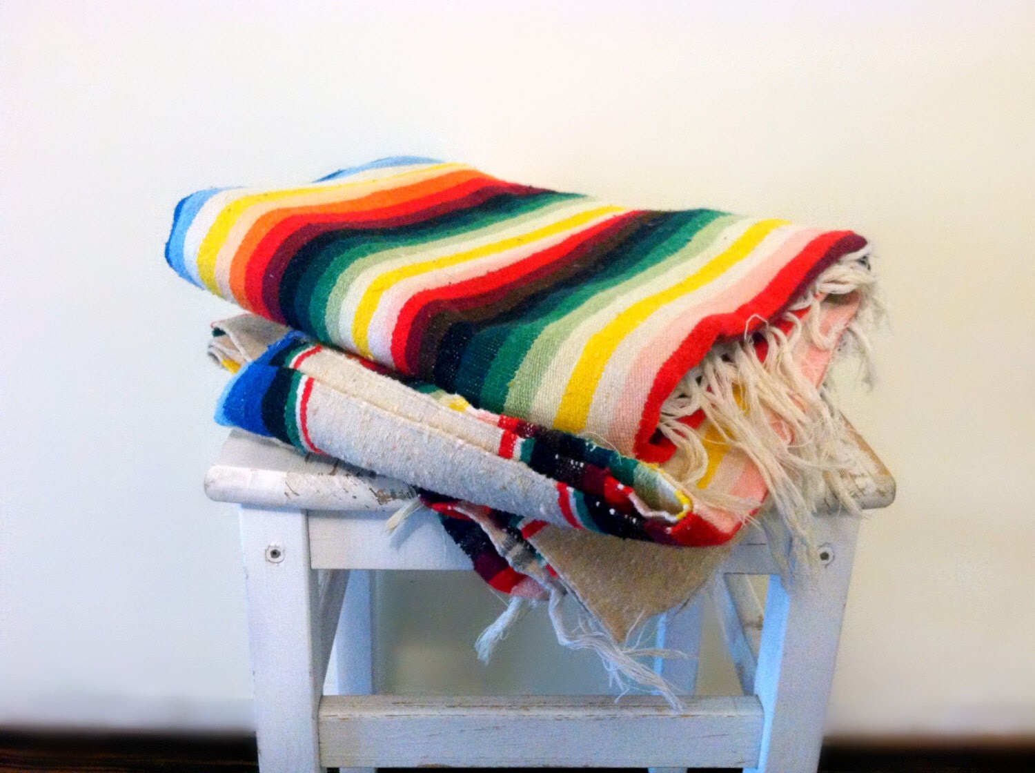 Vintage Navajo Southwest Wool Indian Blanket by BrecksVintage