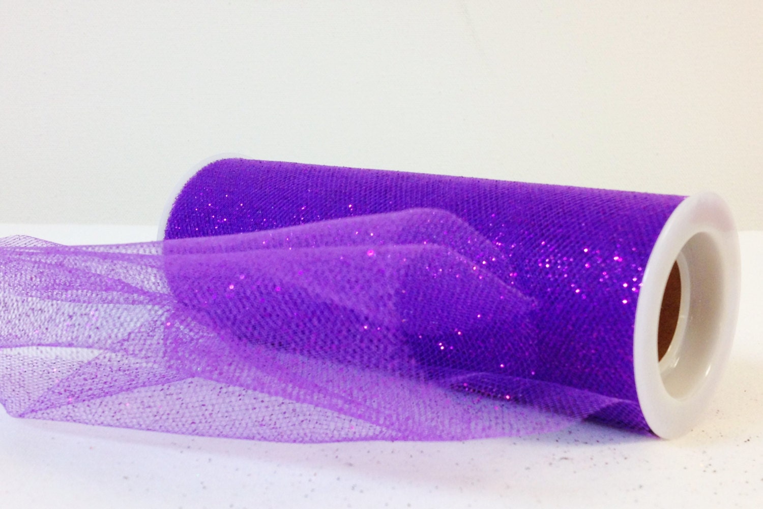 Purple Glitter Tulle Roll 6x10 yard Purple Tulle