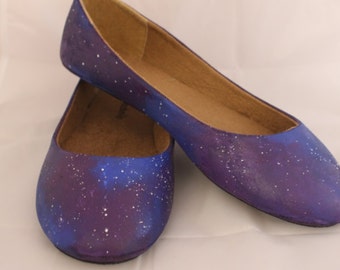 Items similar to Hand Painted Flats - Hope - Rainbow, rain cloud, and ...