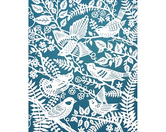 Bird papercut | Etsy