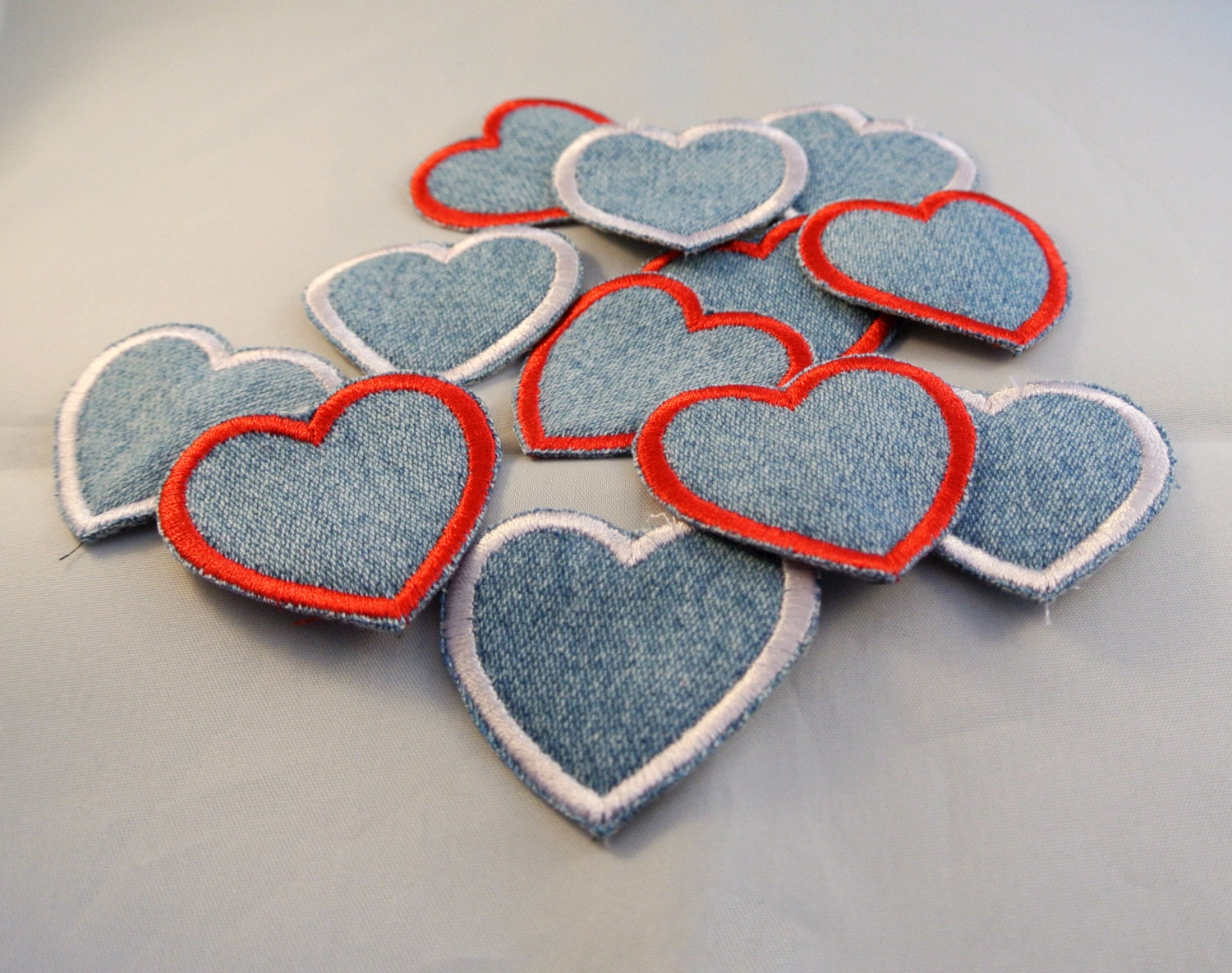 Heart Patches Perfect for Blue Jeans Jackets Shirts and