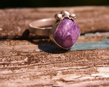 Popular items for charoite ring on Etsy