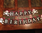 Items similar to Pirate Themed Birthday Banner on Etsy