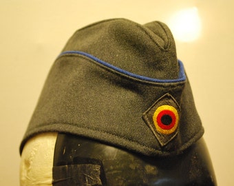 Vintage German Garrison Cap, Steampunk Soldier Hat