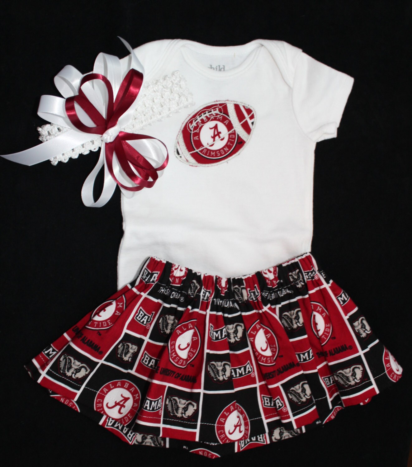 Alabama girl's 3pc Bodysuit set