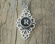 Unique letter r necklace related items | Etsy