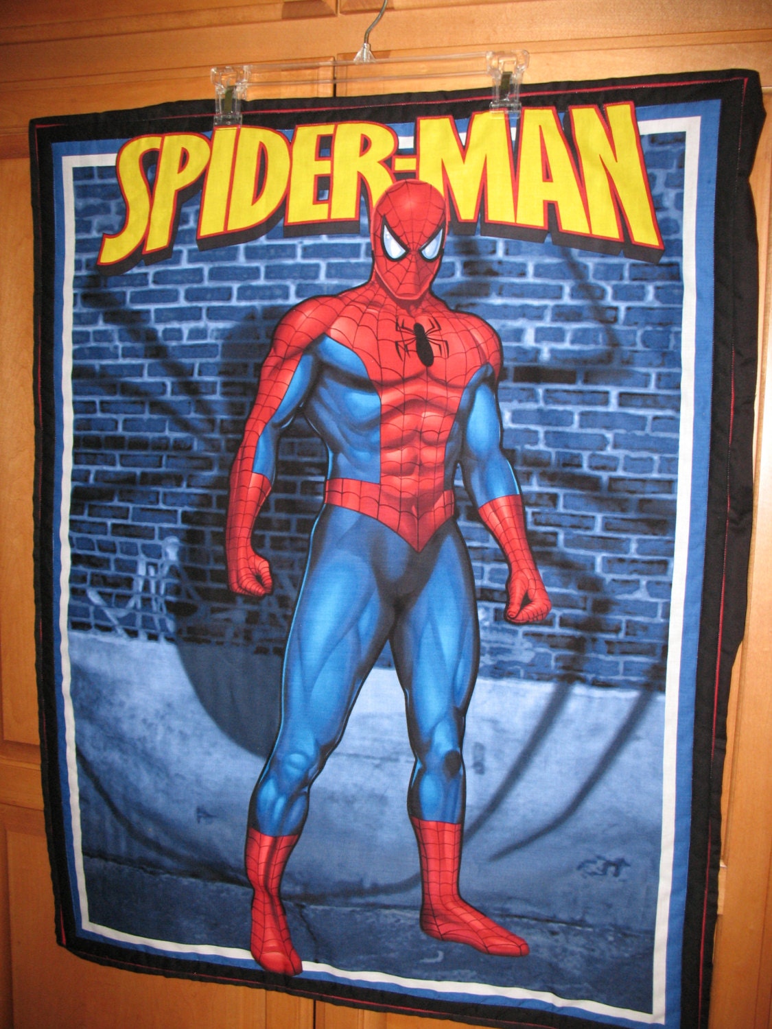 Spiderman Fabric Panel Wall Hanging by CocoaPuffsCorner on Etsy