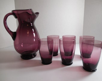 Popular items for amethyst pitcher on Etsy