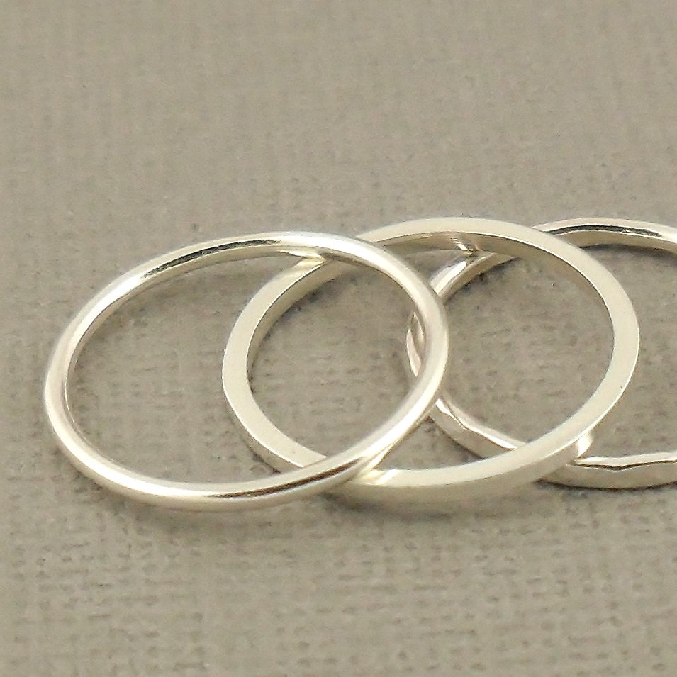 Sterling Silver Knuckle Ring Set Of Three Stacking Ring