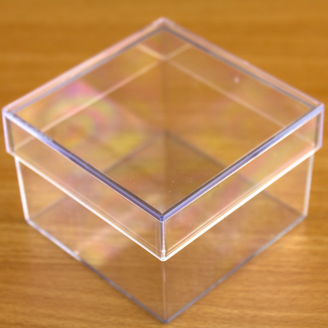 Square Shaped Fillable Transparent Plastic Container