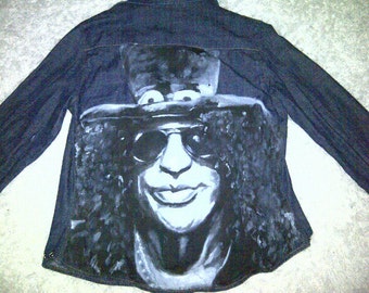 Studded denim jacket | Etsy