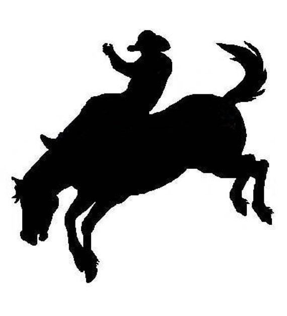 Items similar to Bareback Bronc Rider Decal - original designs for car ...