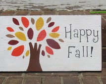 Popular items for happy fall sign on Etsy