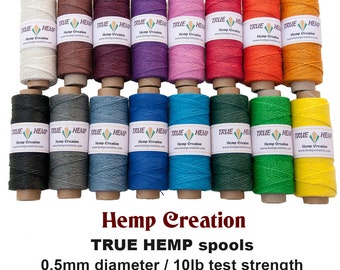 Bundle 10 balls Natural no dye Hemp Cord 20lb 1mm