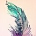 Feather painting print