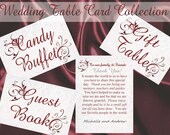 Candy Buffet, Gift Table, Guest Book, Guest Thank You Table Card Signs ...