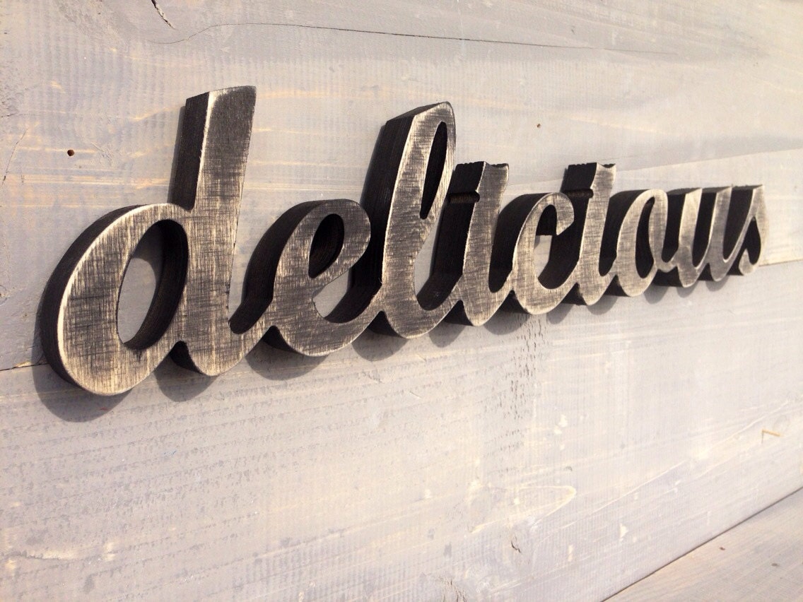 Delicious Sign Rustic Sign Delicious Kitchen Sign