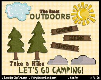 The Great Outdoors Digital Clip Art - Commercial Use Graphic Image Png ...